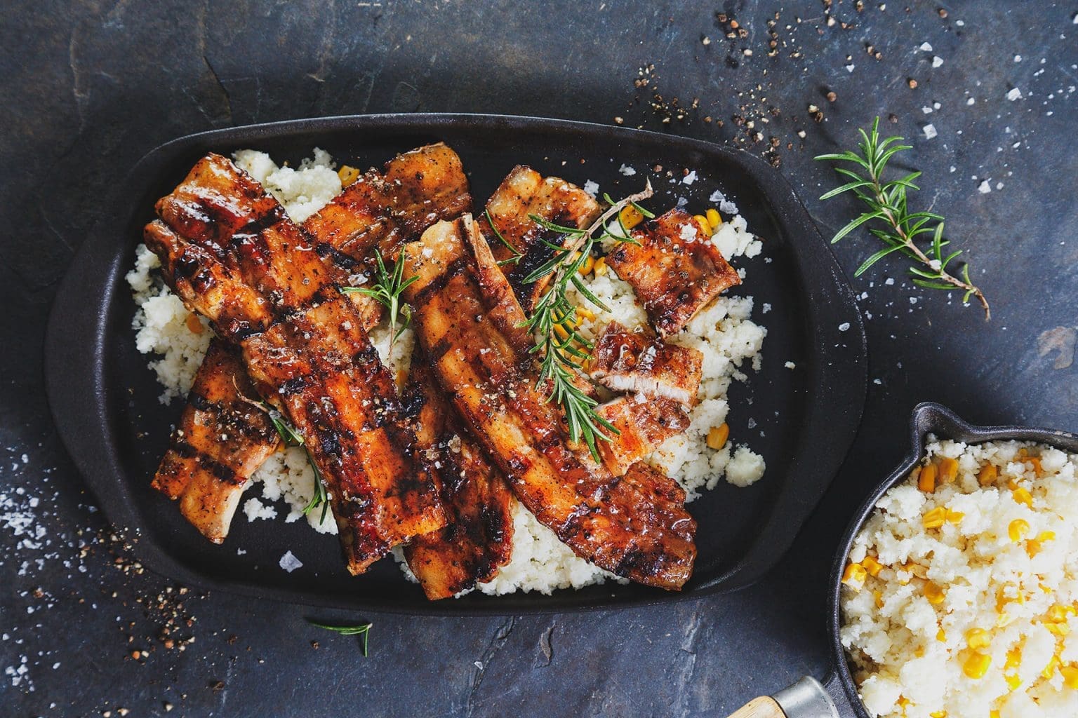 Crunchy Braaied Pork Rashers with Stiff Pap • SA Pork