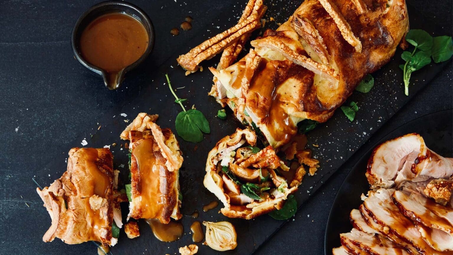 Yorkshire pudding roulade with roast pork • SA Pork